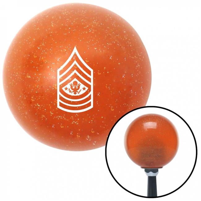 American Shifter 44378 White Sergeant Major of the Army Orange Metal ...