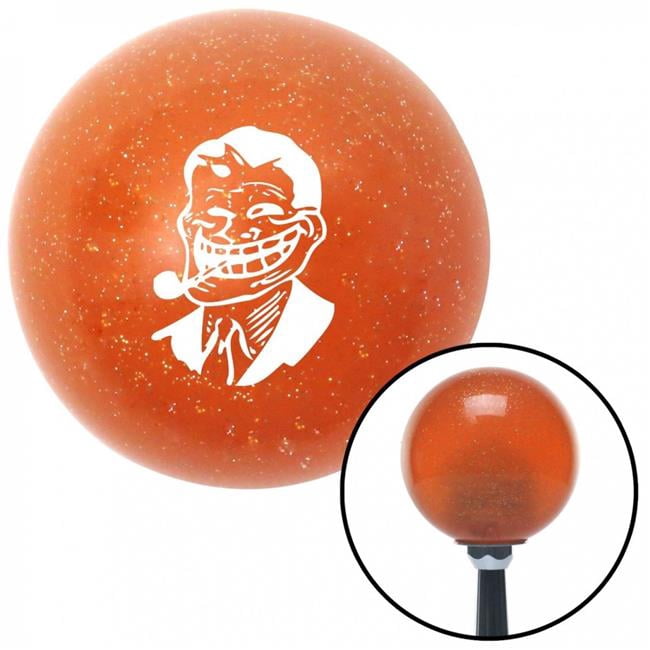 American Shifter 38337 White Troll Dad Orange Metal Flake Shift Knob ...
