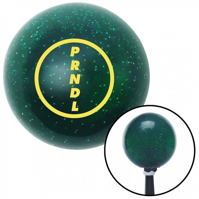 American Shifter 60359 Yellow 2 Speed Green Metal Flake Shift Knob with ...