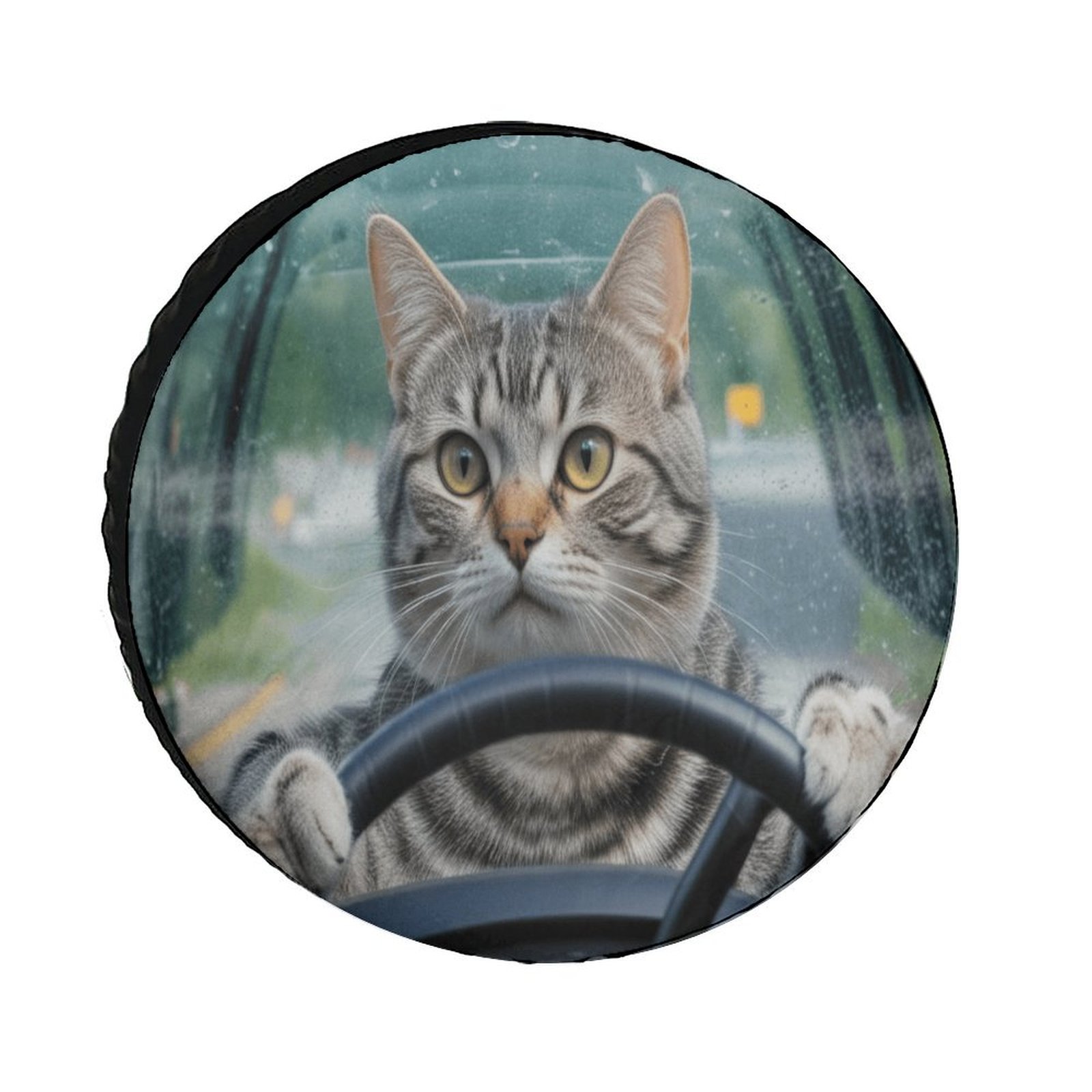 American Shorthair Cat Driving Spare Tire Cover Weatherproof Sun ...