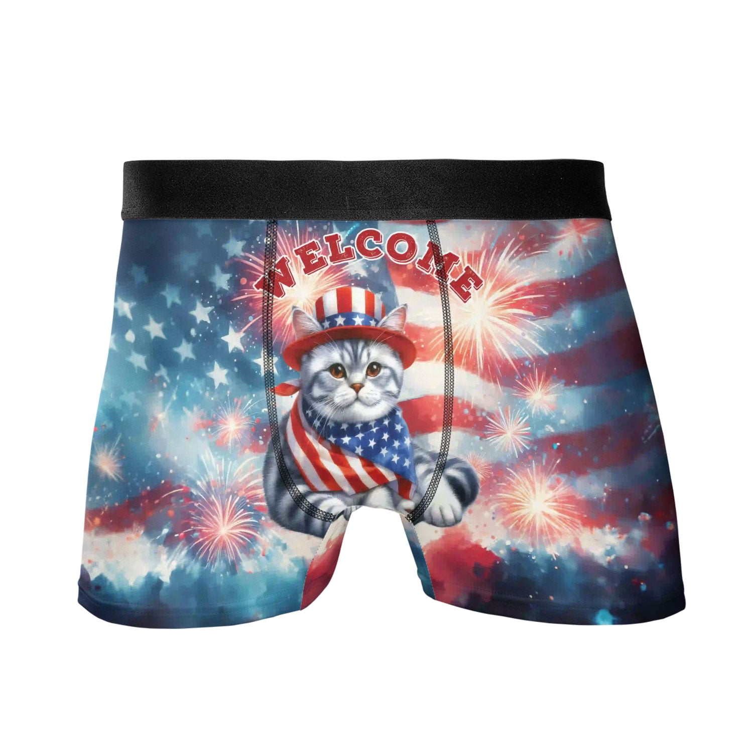 American Shorthair Patriotic Welcome for 4Th of July Independence Day ...