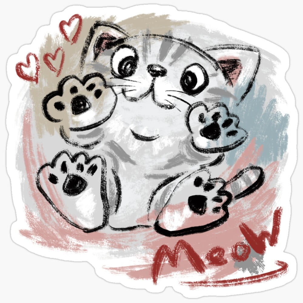 DOPASTICKER American Shorthair Sketch Gift You - Phone Stickers ...