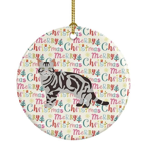 American Shorthair #1 Cat Christmas Ceramic Ornament 2.8 in x 2.8 in ...