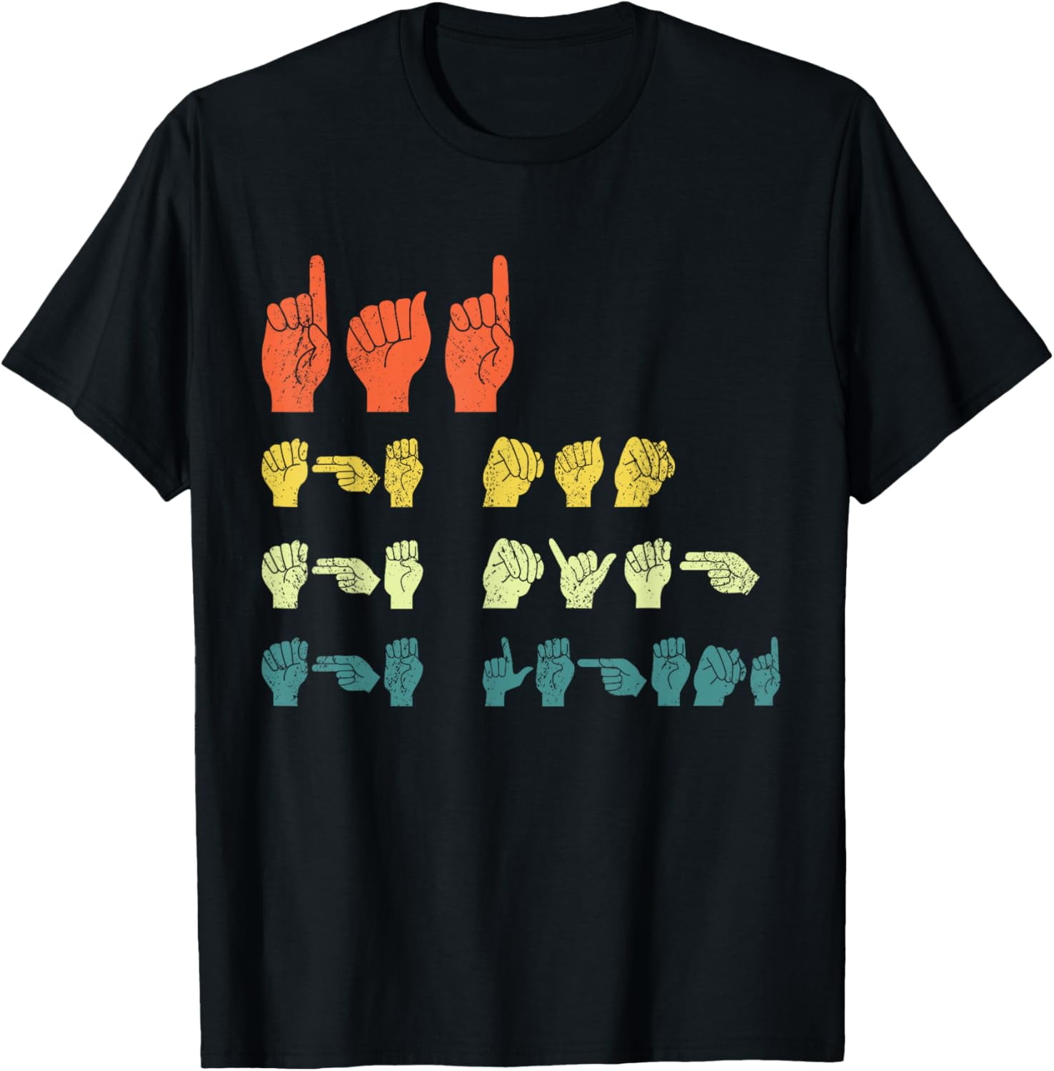 American Sign Language ASL Dad T-Shirt - Walmart.com
