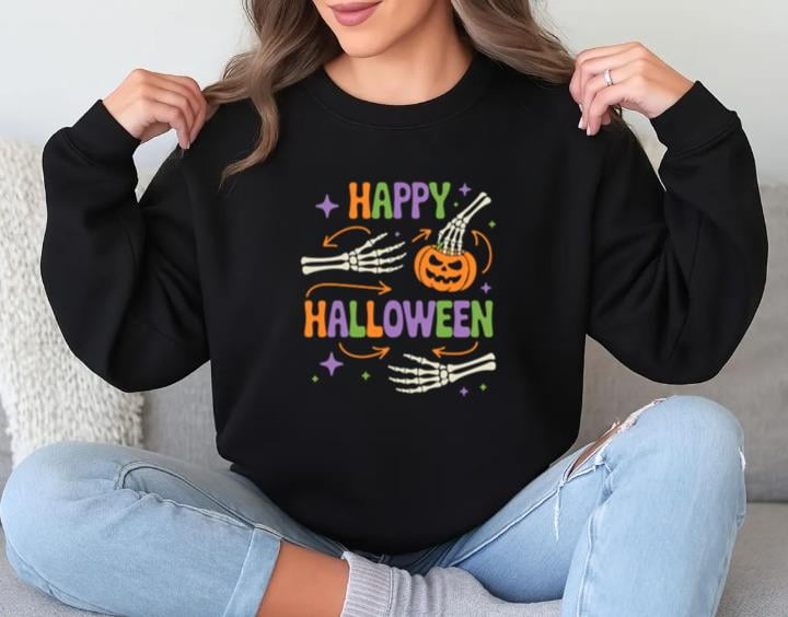 American Sign Language ASL Halloween Vibes Creepy Season Themed Graphic ...