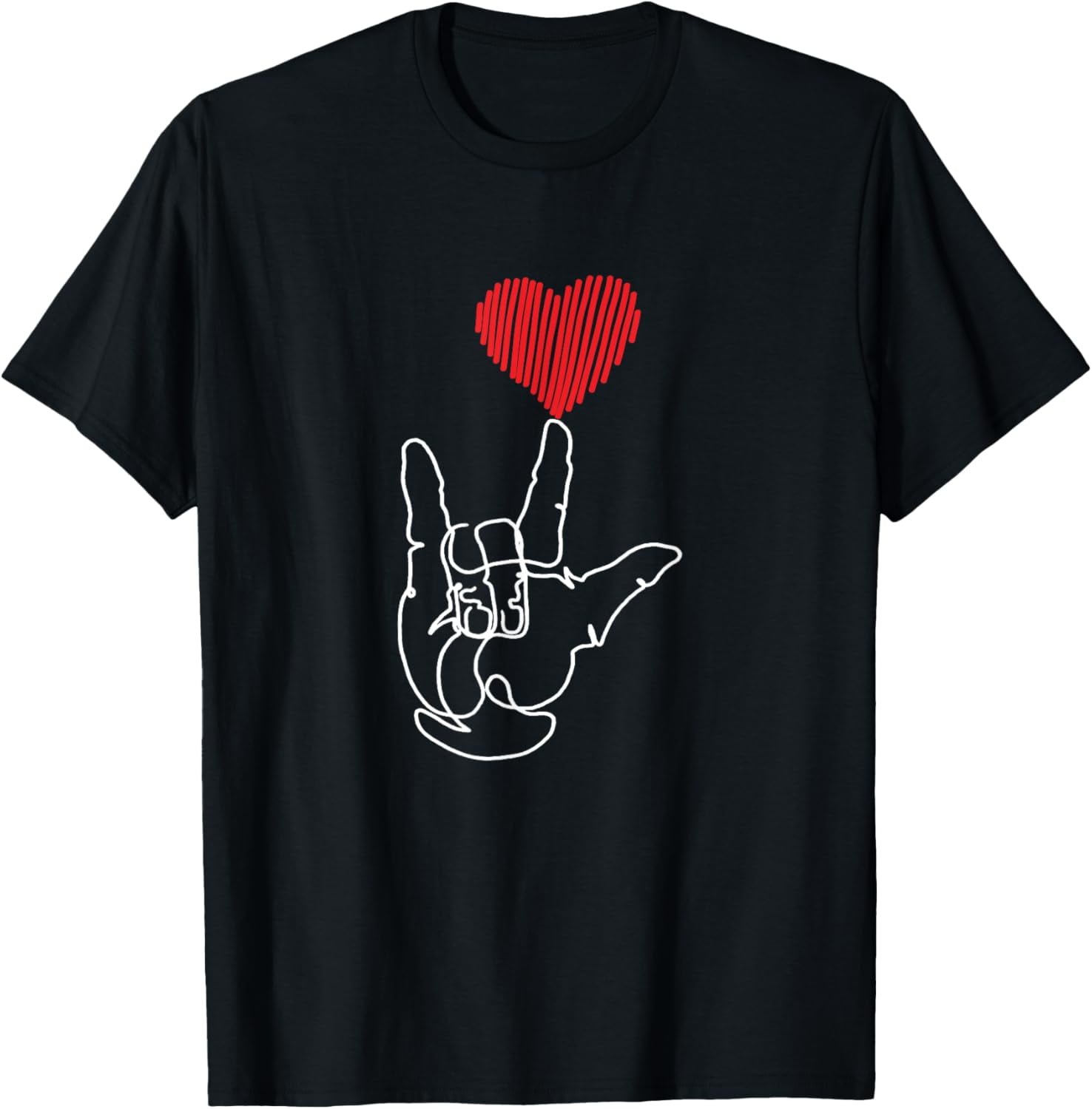 American Sign Language ASL Love T-Shirt - Walmart.com