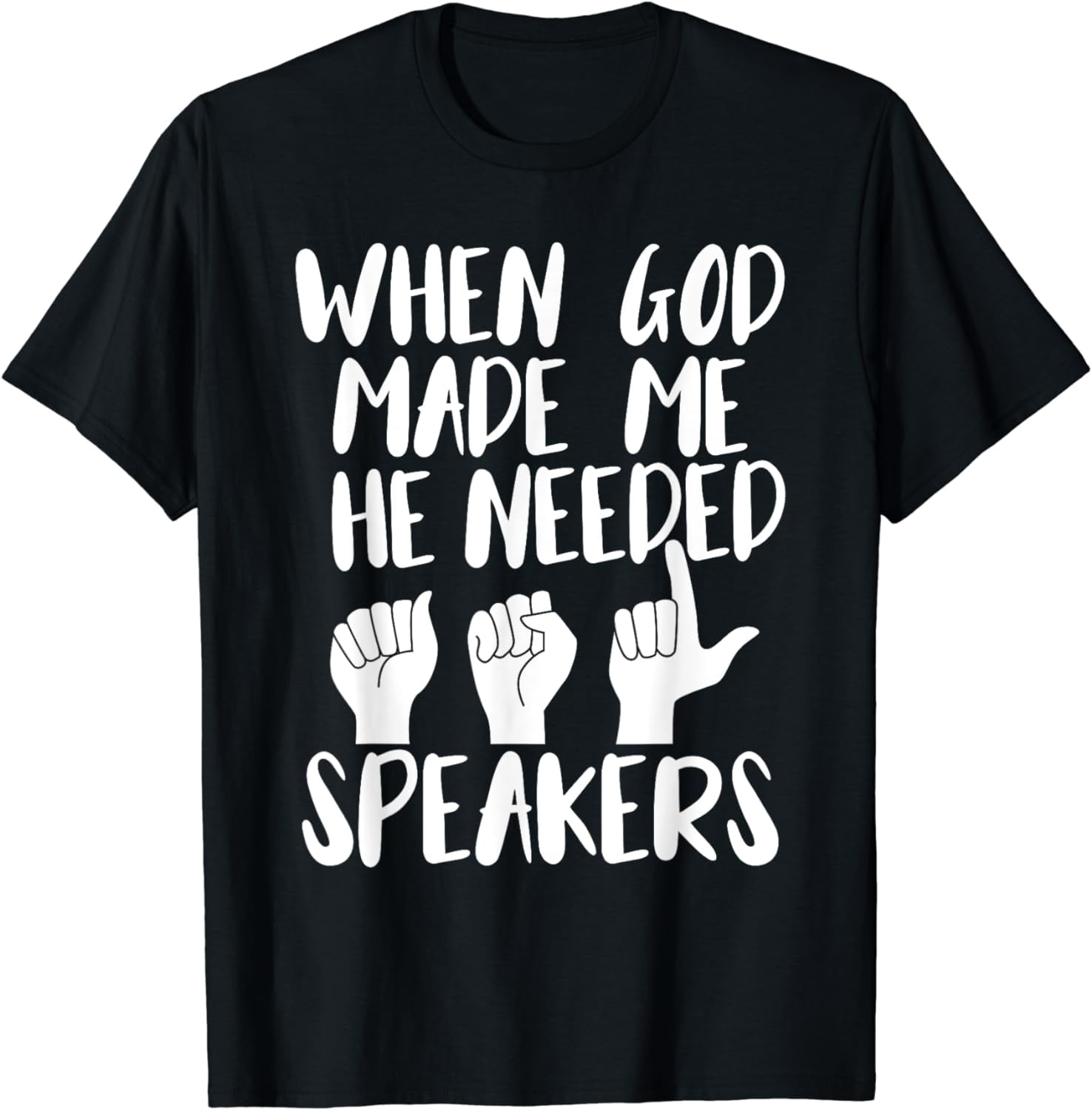 American Sign Language ASL Speaker T-Shirt - Walmart.com