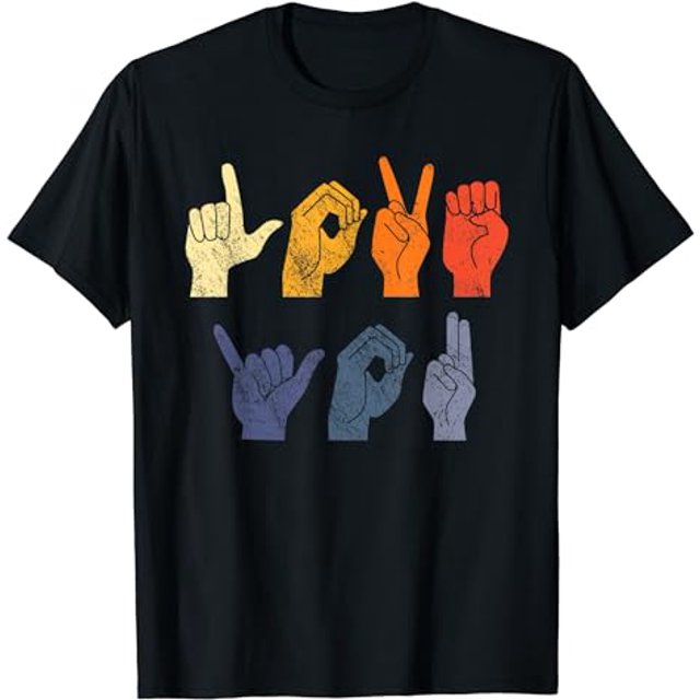 American Sign Language ASL T-Shirt - Walmart.com
