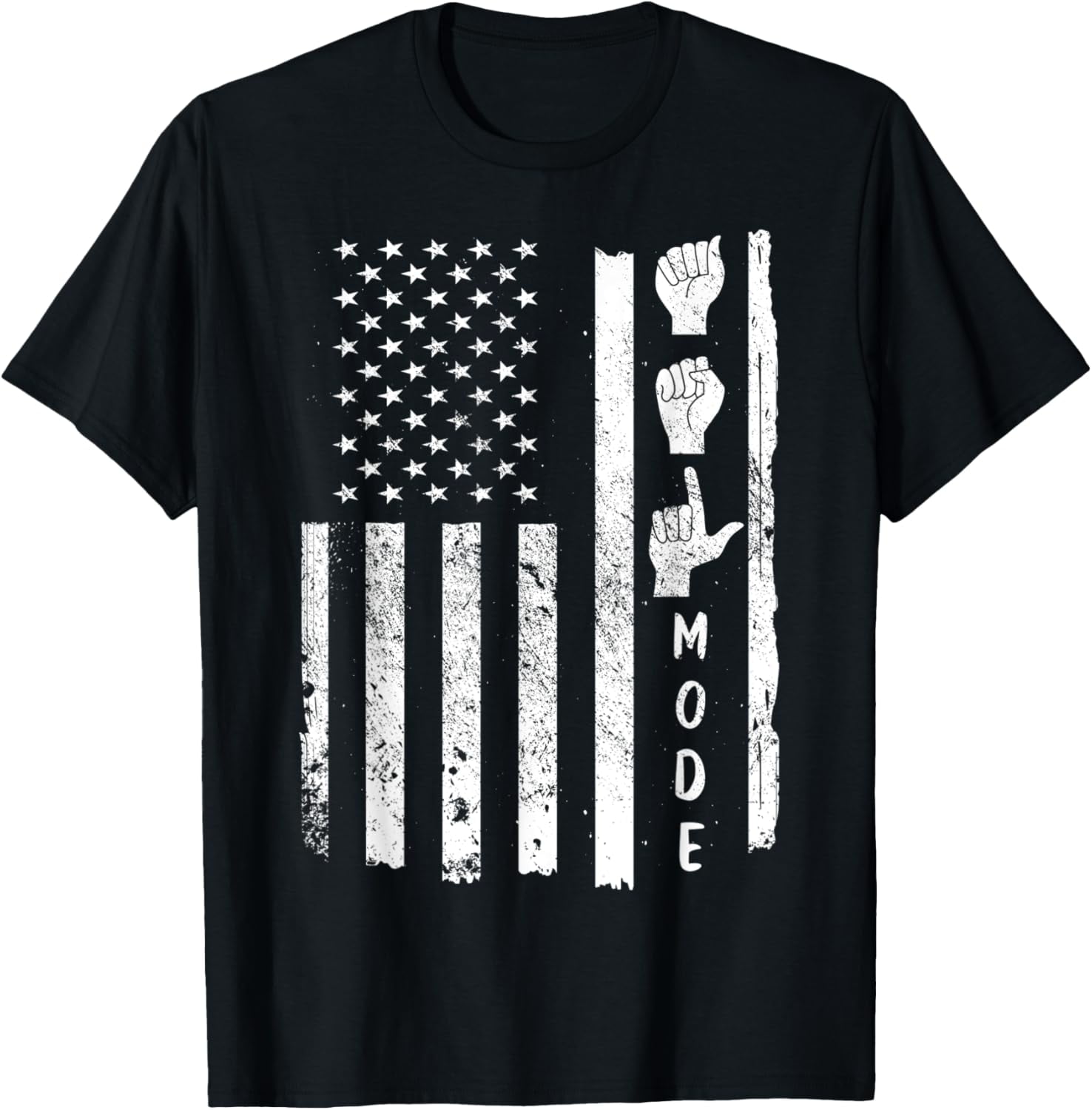 American Sign Language ASL USA Flag T-Shirt - Walmart.com