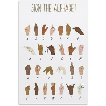 Sign Language Posters, ASL Alphabet Learning American Sign Language ...