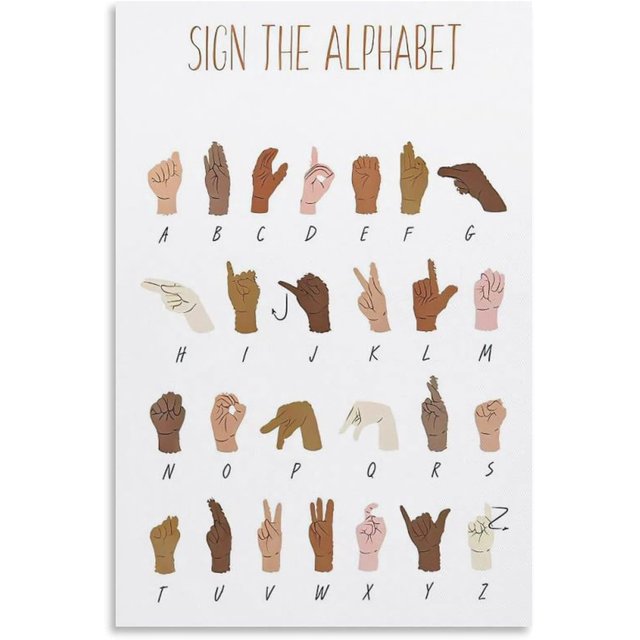 American Sign Language Alphabet Poster ASL Poster Educational Posters ...