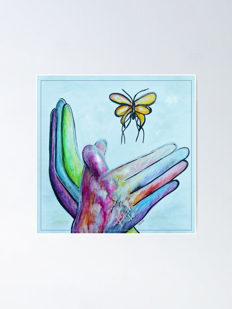 American Sign Language BUTTERFLY Fashion Art Decor Frame - Walmart.com