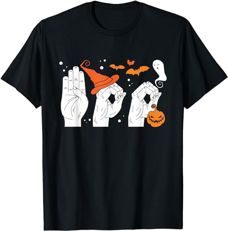 American Sign Language Boo ASL Halloween T-Shirt - Walmart.com