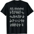 American Sign Language Communication Chart ASL Alphabet T-Shirt ...