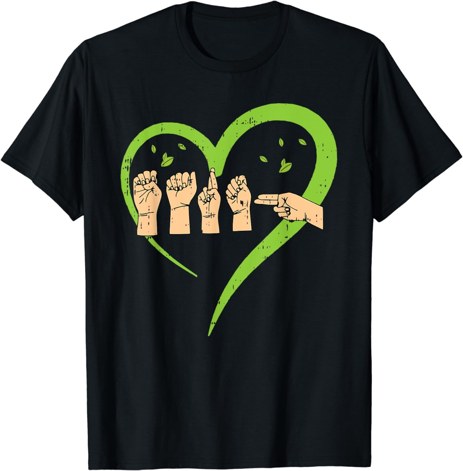American Sign Language Earth Day Environmental Nature T-Shirt - Walmart.com