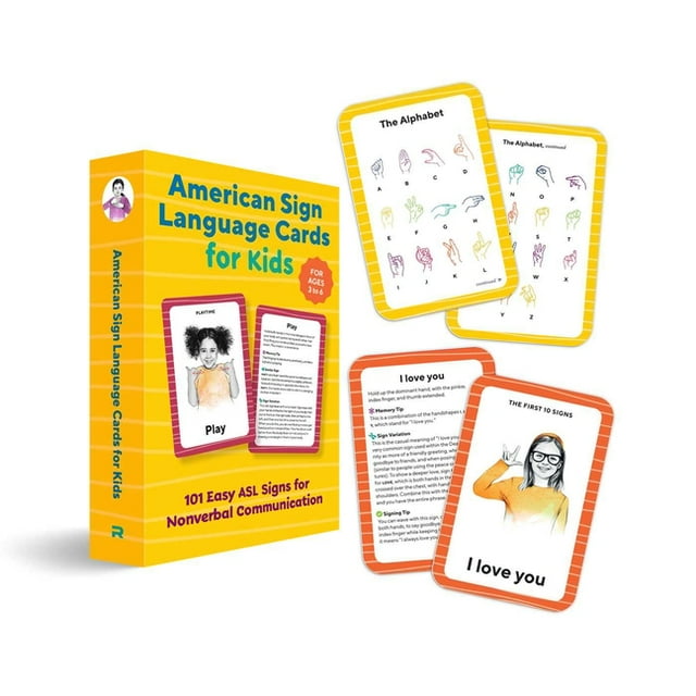 Toddler Learning ASL Flash Cards: 101 Signs for Nonverbal Communication ...