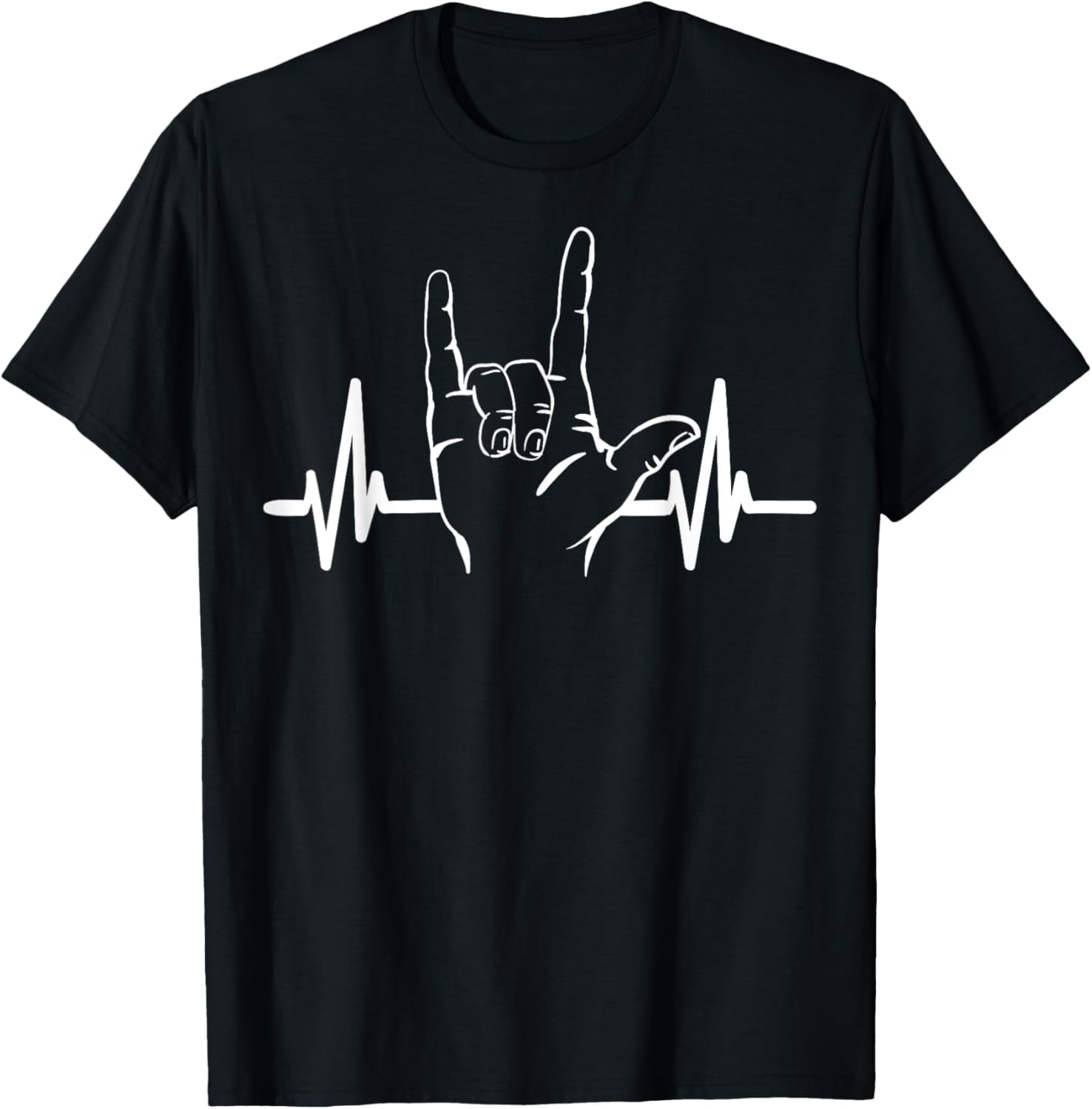 American Sign Language Heartbeat I Love You ASL T Shirt - Walmart.com