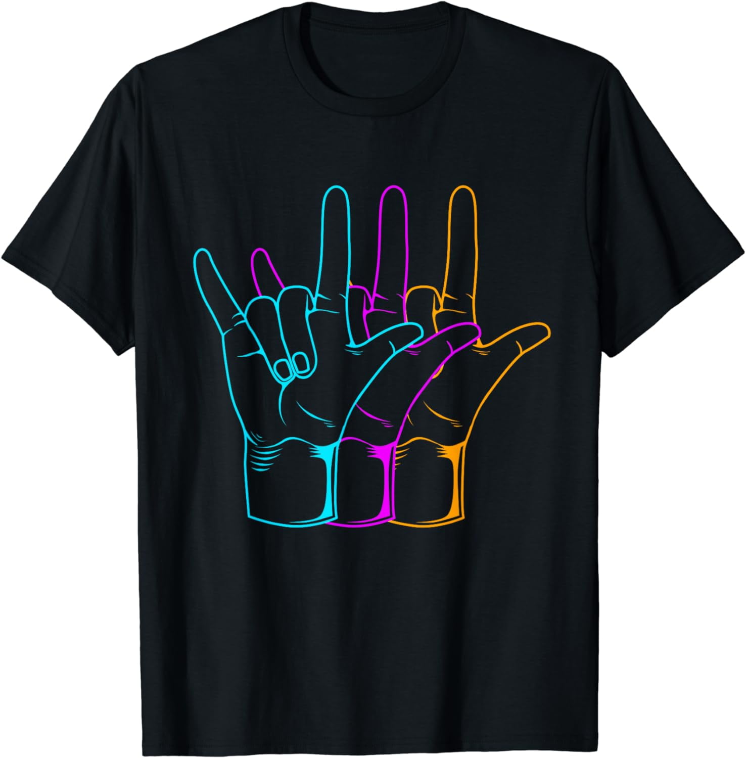 American Sign Language I Love You ASL T-Shirt - Walmart.com