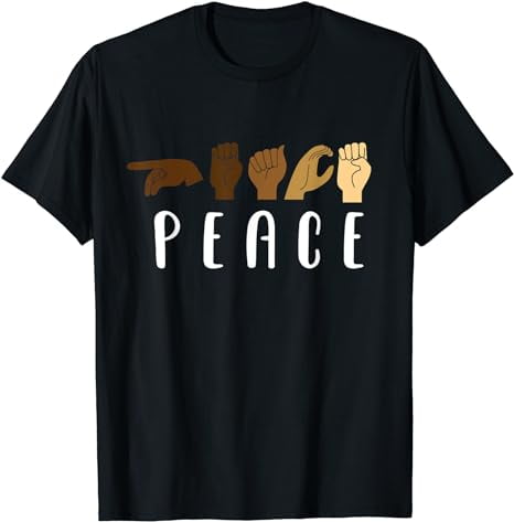 American Sign Language Peace T-Shirt - Walmart.com