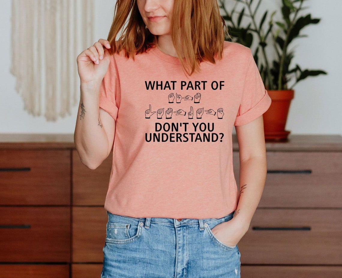 American Sign Shirt, Sign Language Shirt, Sign Language, ASL Shirts ...