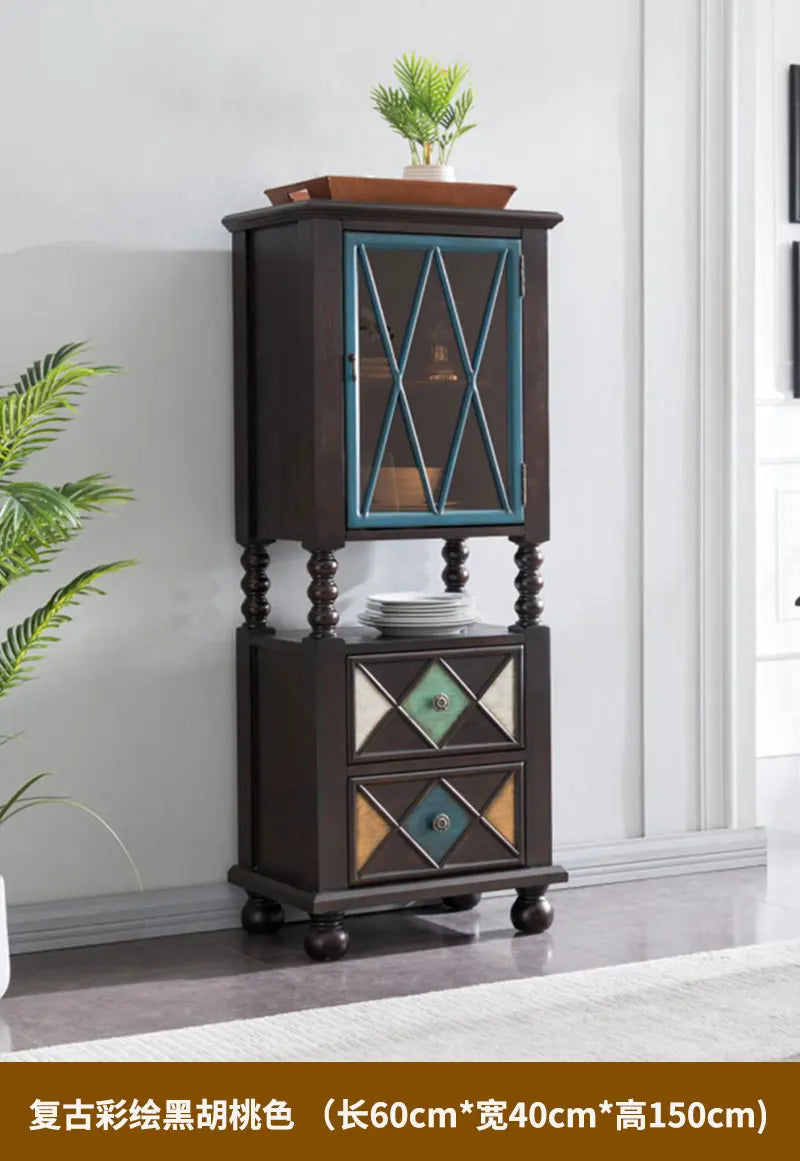 American Simple Coffee Table Solid Wood TV Cabinet Combination Suit ...
