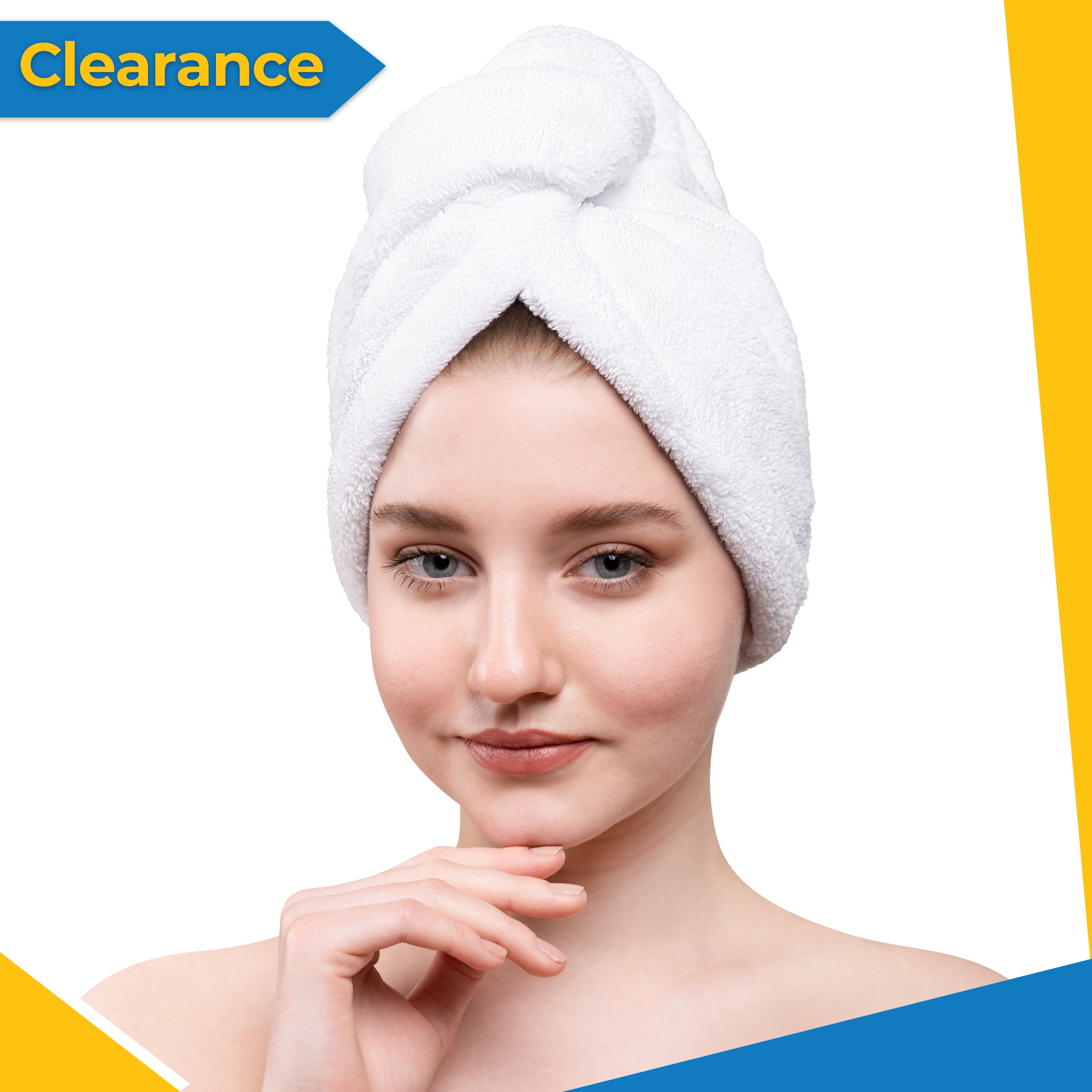 American Soft Linen Hair Drying Towel, Turban Towel Wrap, Absorbent and ...