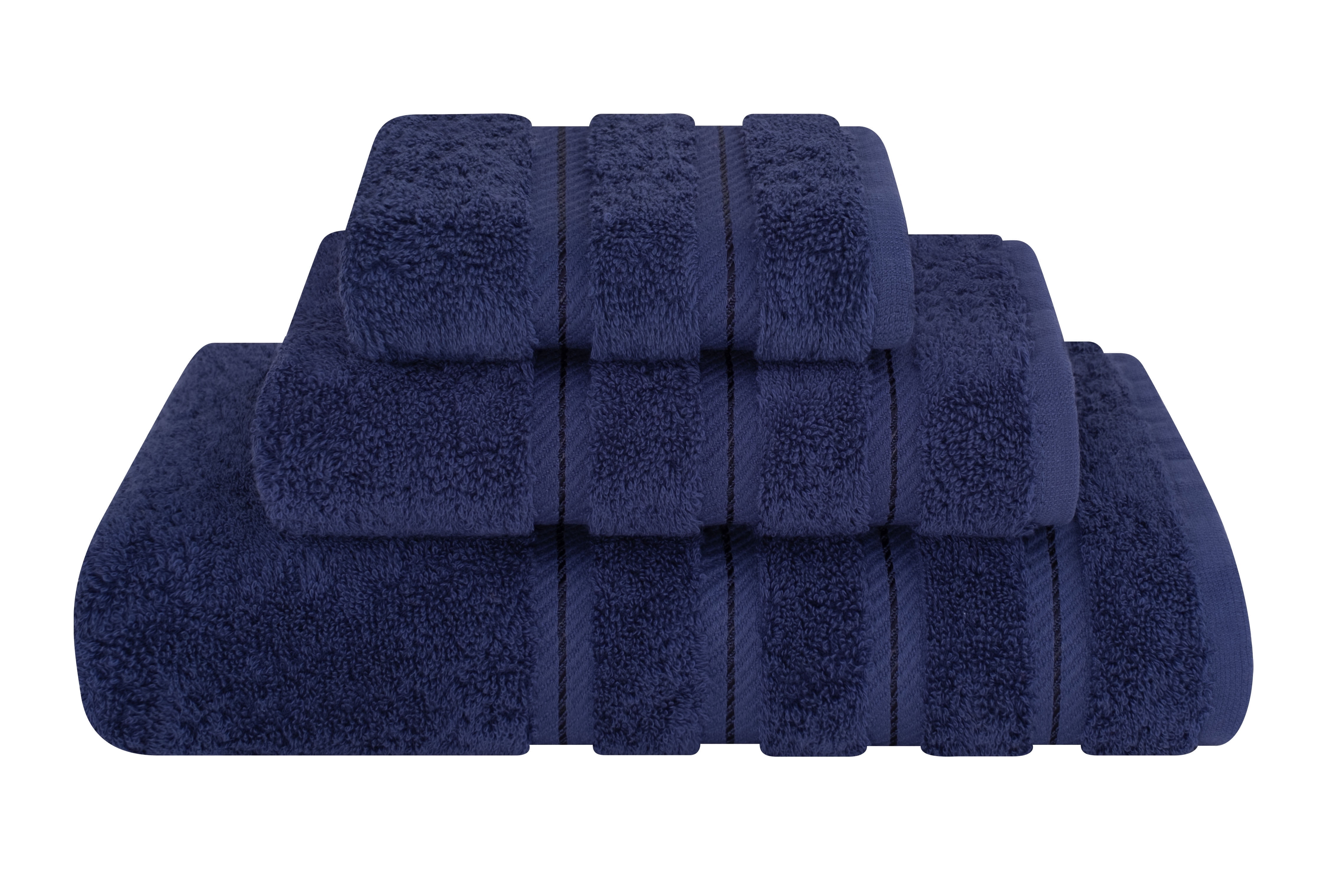 American Soft Linen, 3 Piece Towel Set, Navy Blue, 27