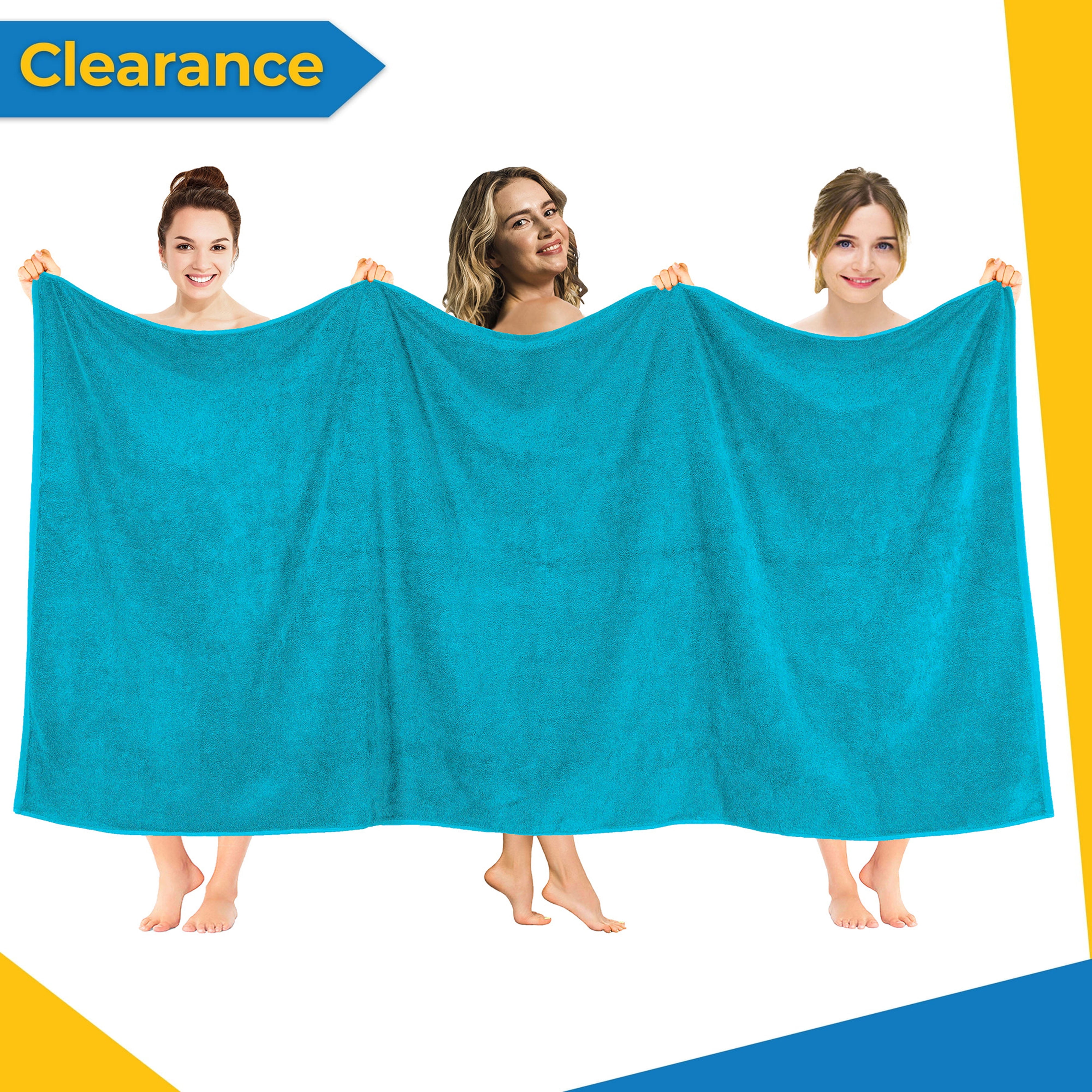 American Soft Linen Luxury 40x80 Oversized Bath Sheet, 100% Cotton XL ...
