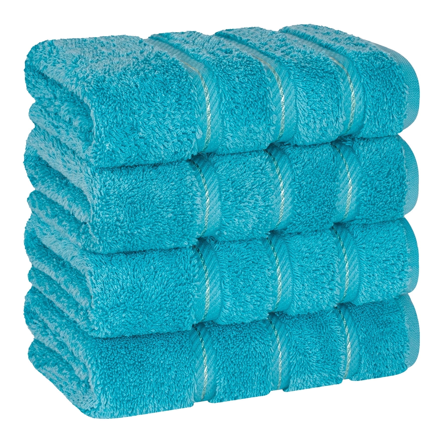 American Soft Linen Luxury 4 Piece Hand Towel Set, 100% Cotton Turkish ...