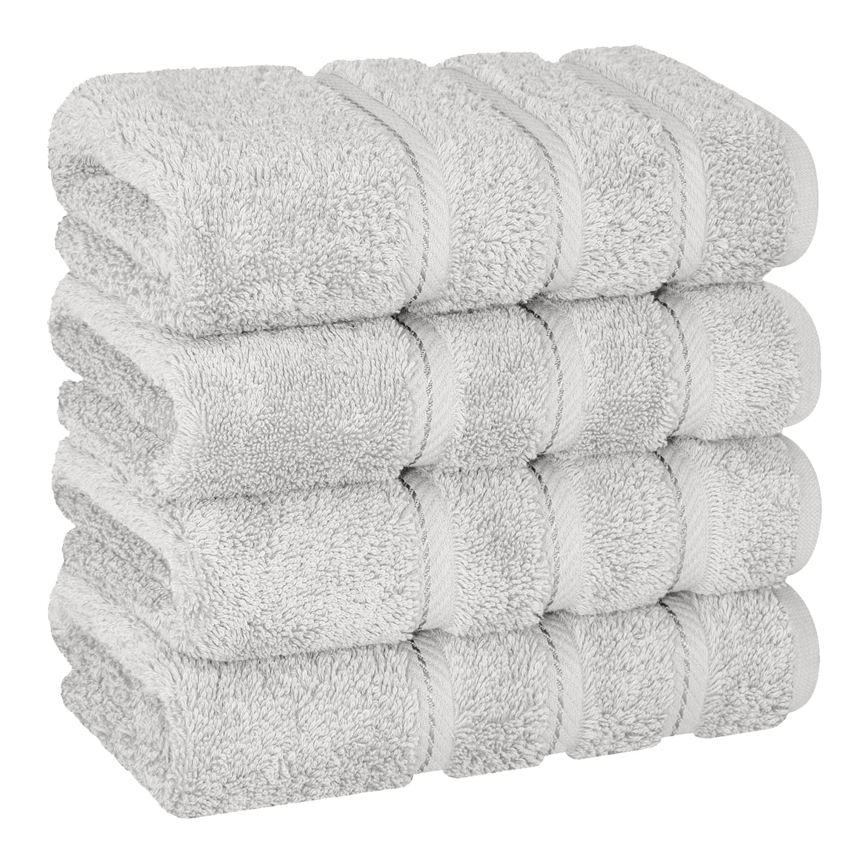American Soft Linen Luxury 4 Piece Hand Towel Set, 100% Cotton Turkish ...