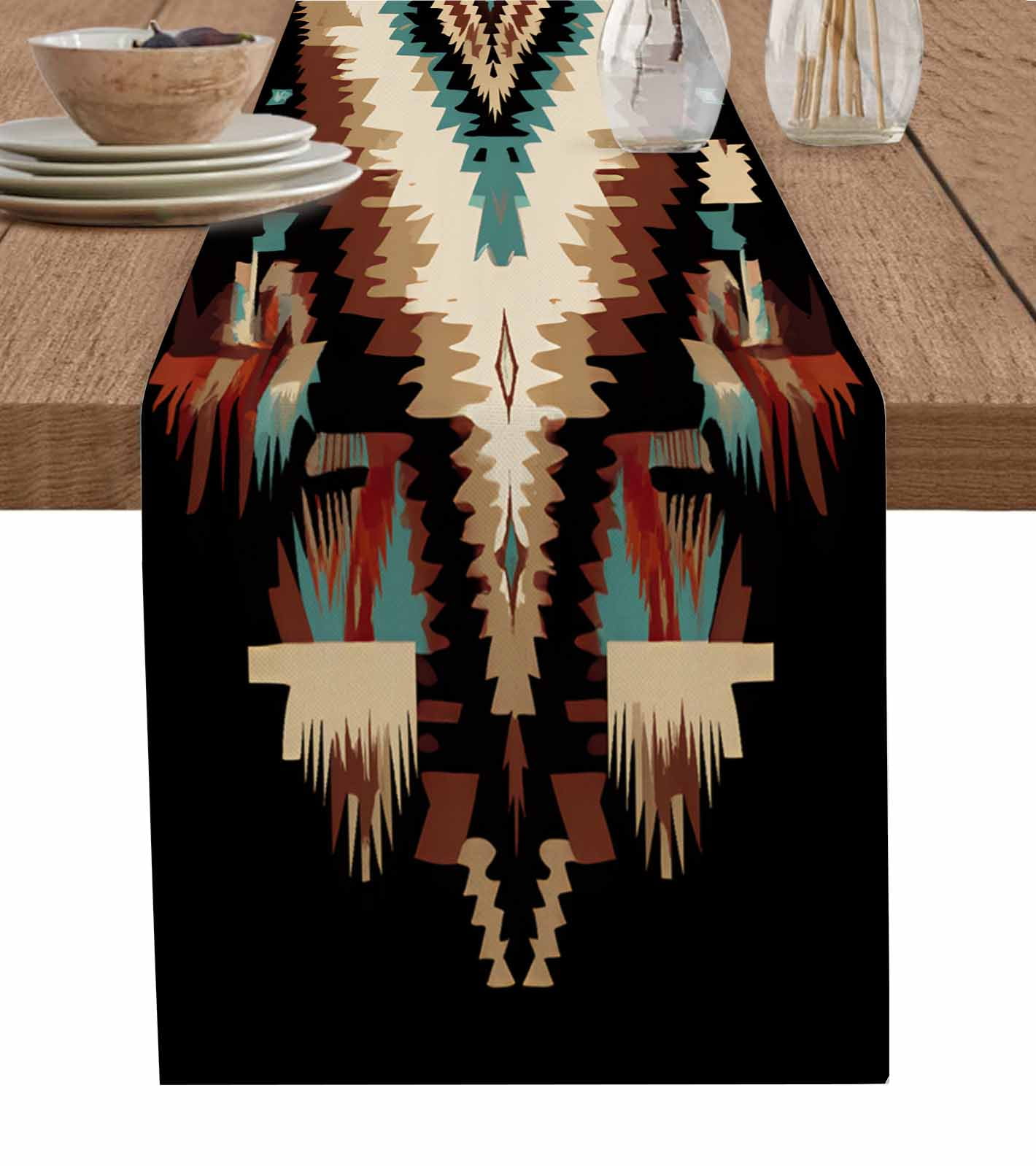 American Southwest Table Runner-Cotton Linen- 72 Inch Holiday Dresser ...