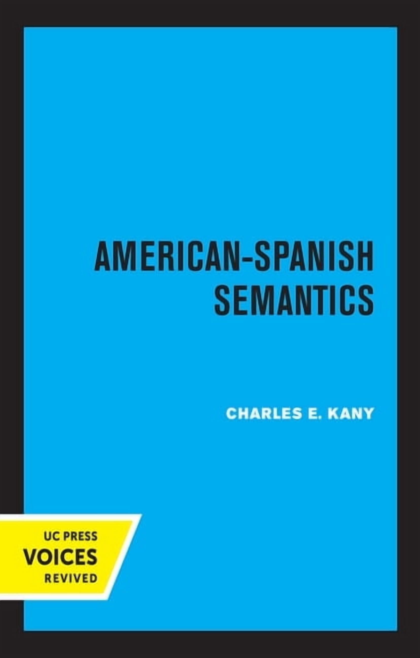 American-Spanish Semantics, (Hardcover) - Walmart.com