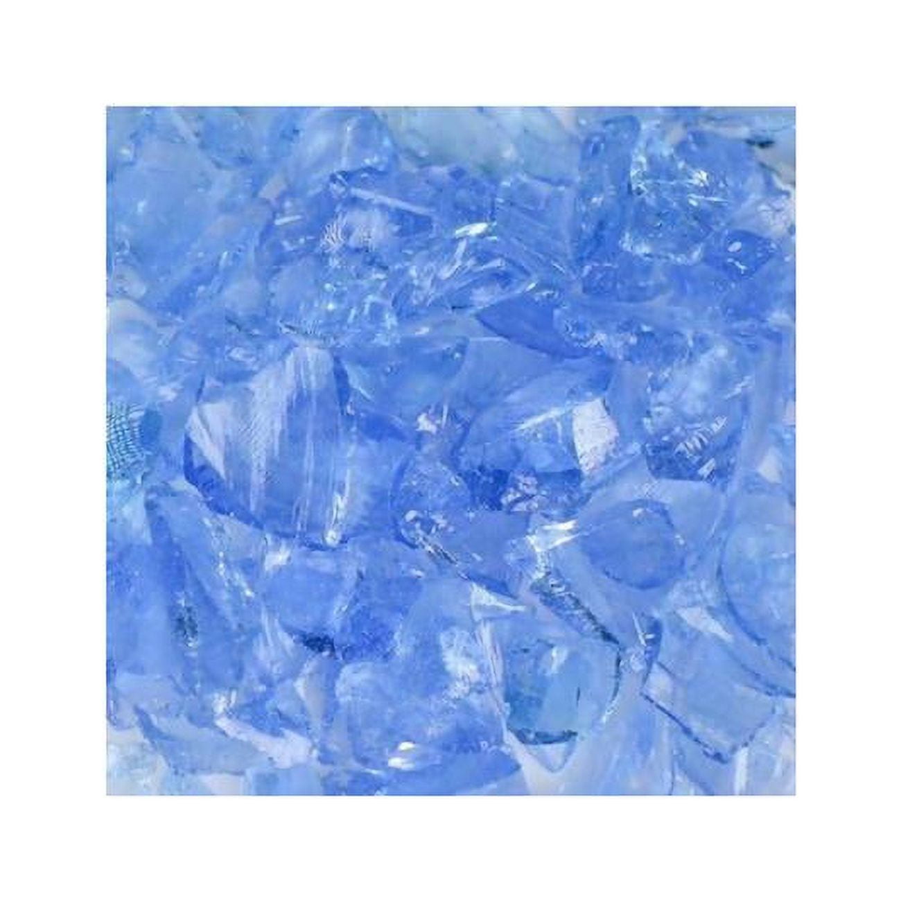American Specialty Glass Recycled Chunky Glass, Crystal Blue - Small ...