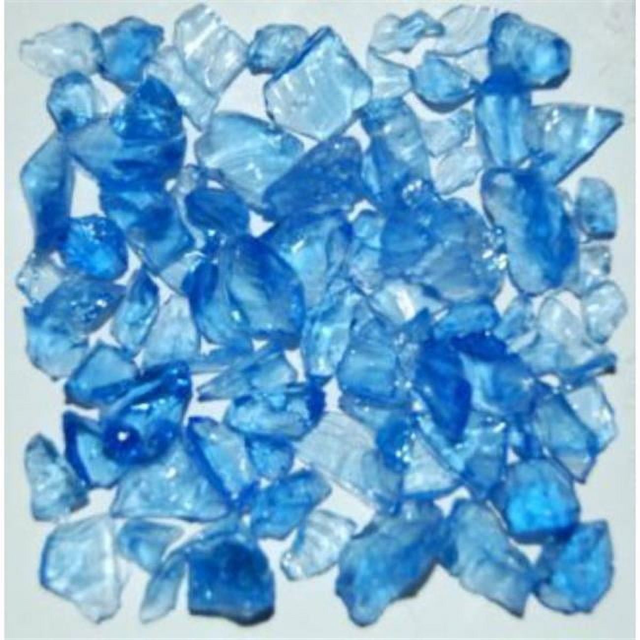 American Specialty Glass TLTBLUE1-10 Recycled Chunky Glass, Light Blue ...