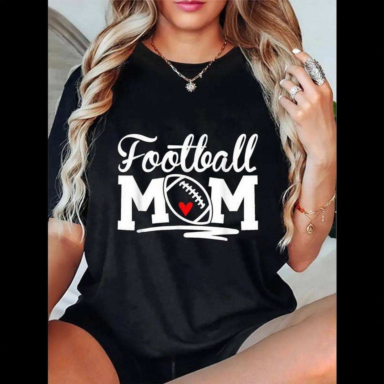 American Sports Culture Tee. Showcases A Classic Football - Mom Design ...