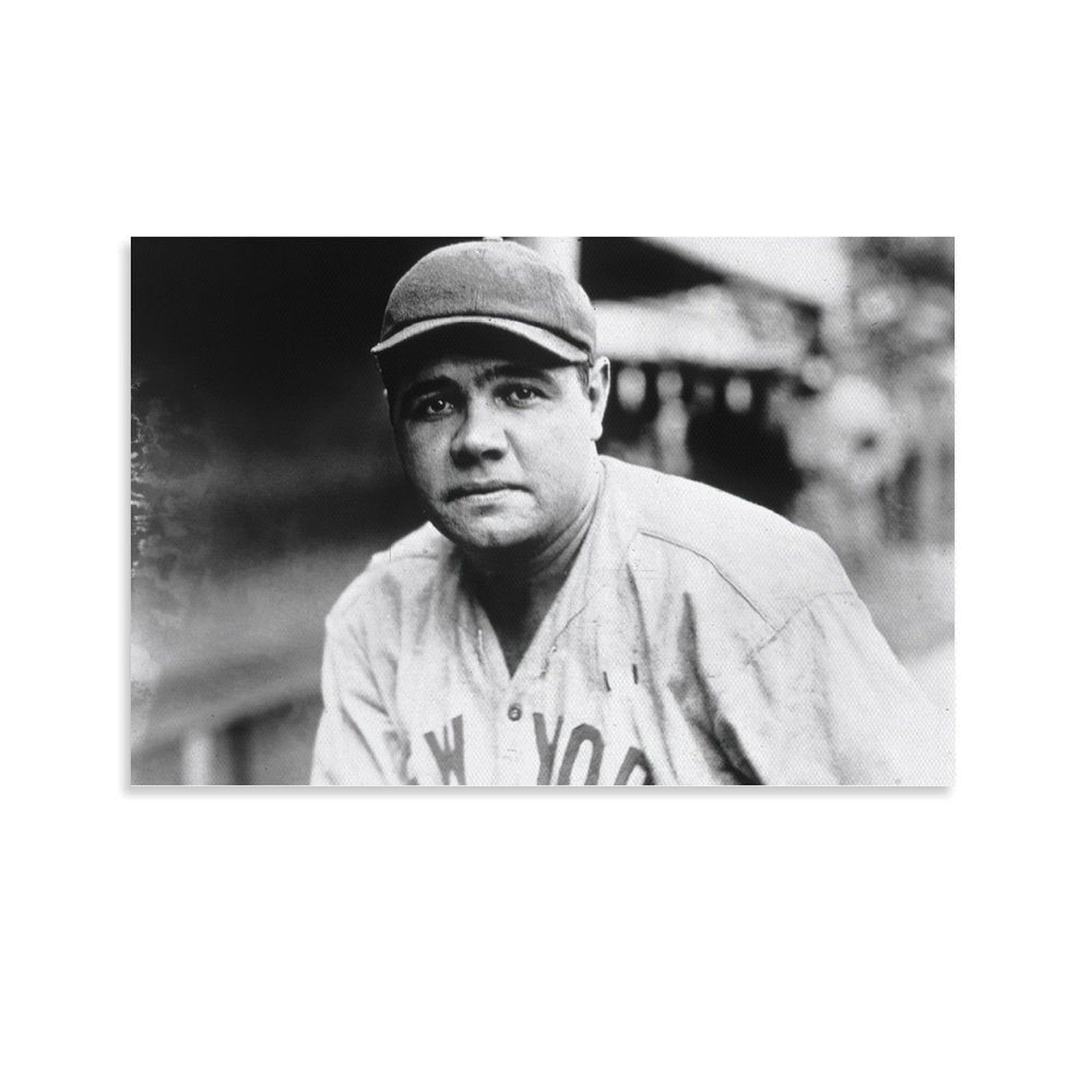 American Sportsmen Babe Ruth Black And White Poster Canvas Wall Art ...