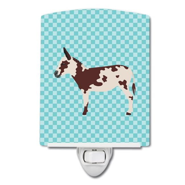 American Spotted Donkey Blue Check Ceramic Night Light - Walmart.com