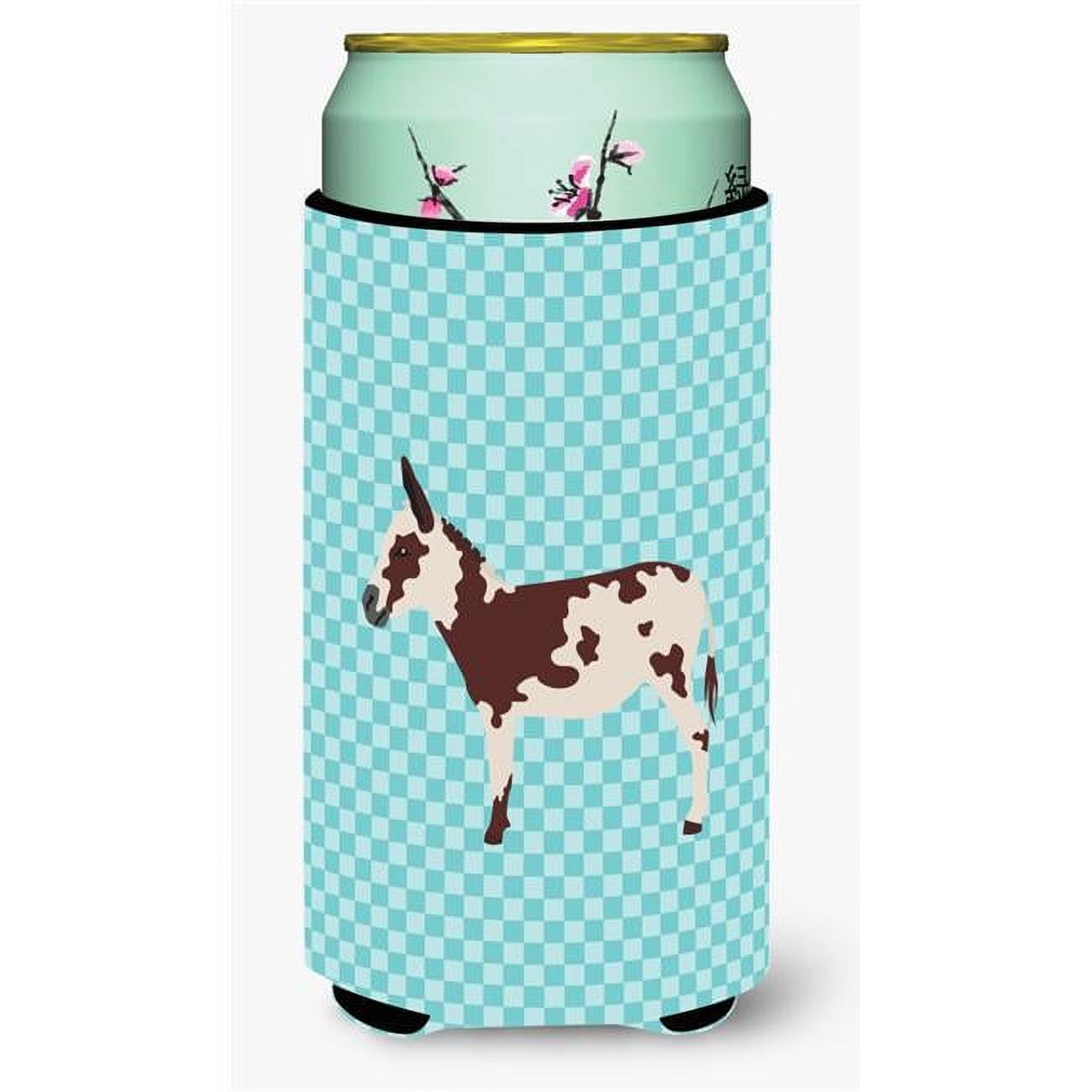 American Spotted Donkey Blue Check Tall Boy Beverage Insulator Hugger ...