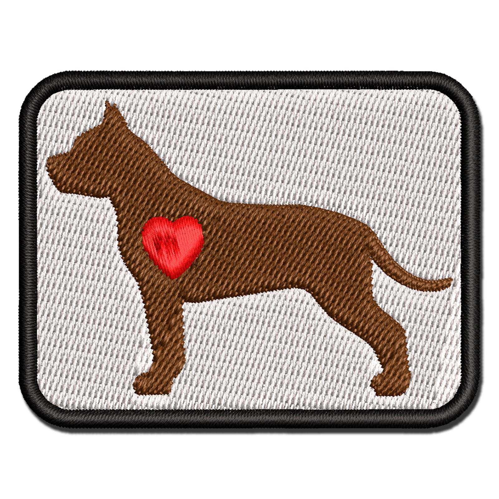 American Staffordshire Terrier Amstaff Dog with Heart Applique Multi ...