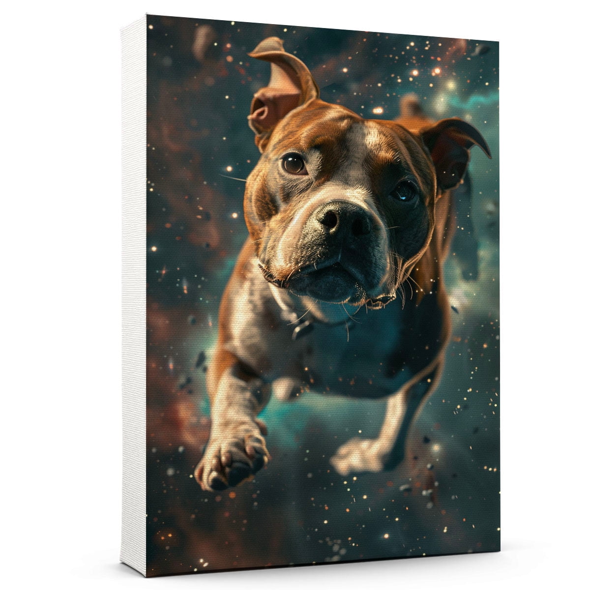 American Staffordshire Terrier Dog Space Painting Poster Unframe ...