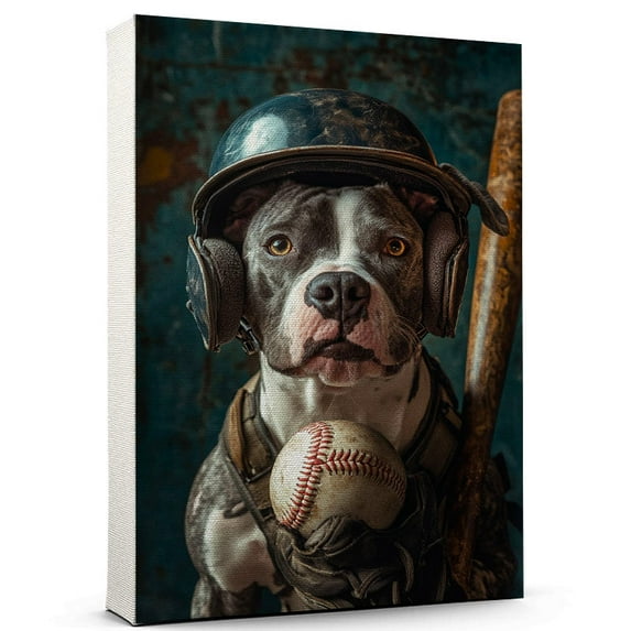 American Staffordshire Terrier Dog Stretched Canvas Size 8x12 – Sports ...