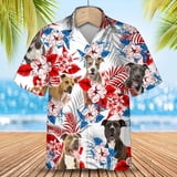 American Staffordshire Terrier Hawaiian Shirt, Flower Dog Aloha Beach ...