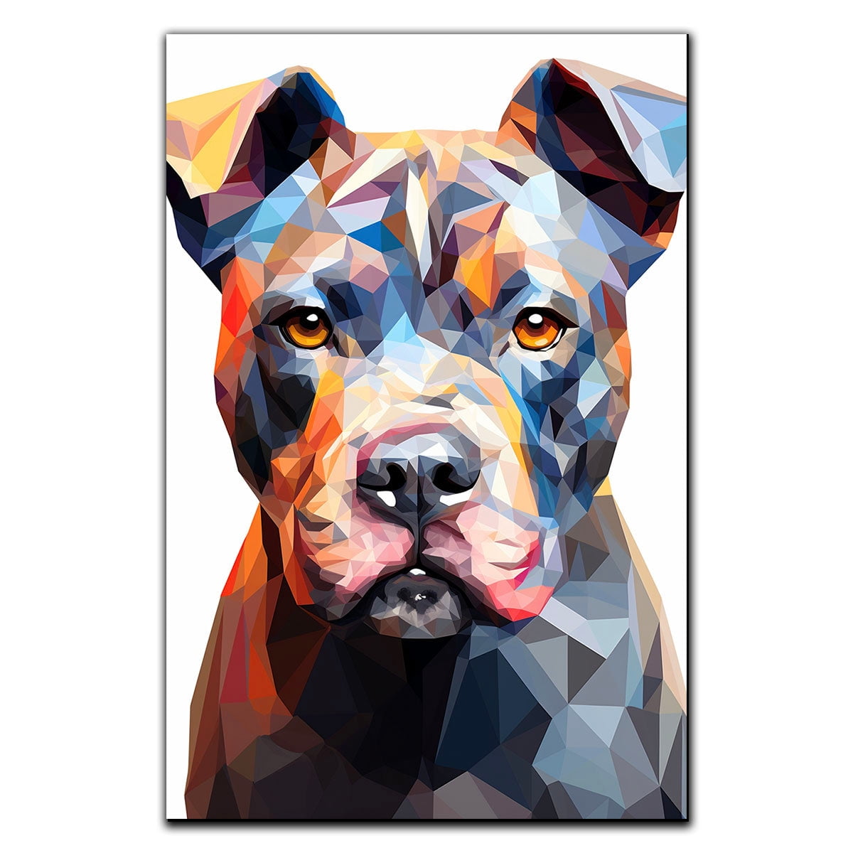 American Staffordshire Terrier Large Canvas Wall Art for Living Room ...