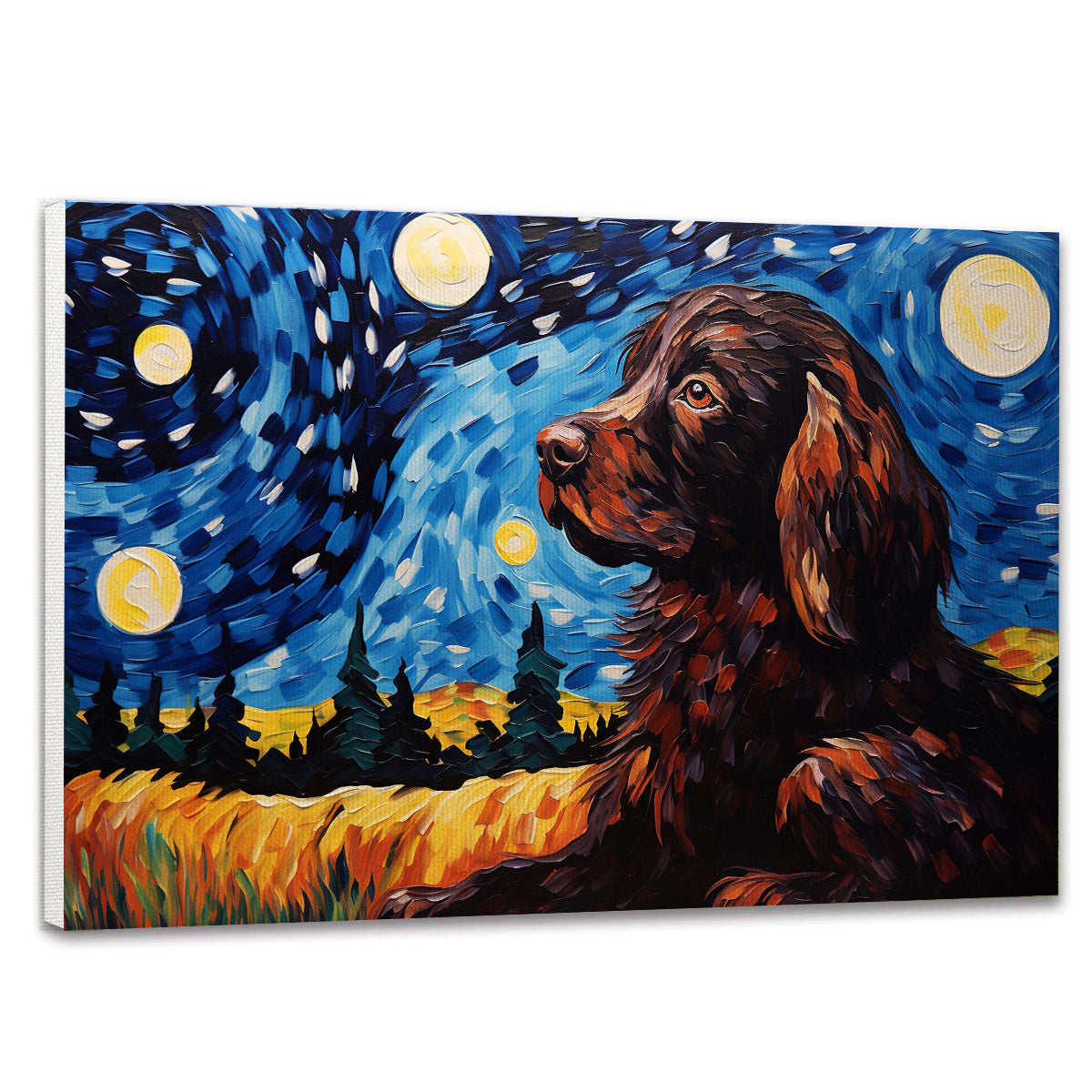 American Staffordshire Terrier Pet 11X17 Unframed Starry Night Van Gogh ...