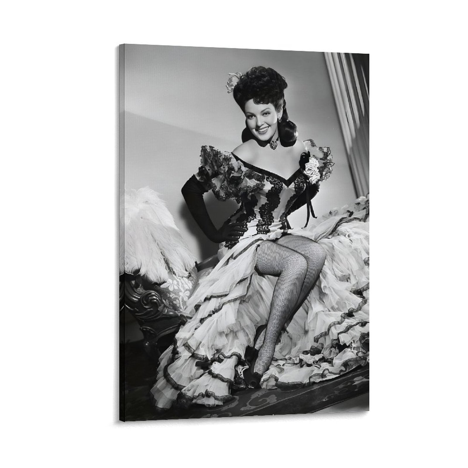 American Stage Actresses Linda Darnell Black And White Sexy Poster ...