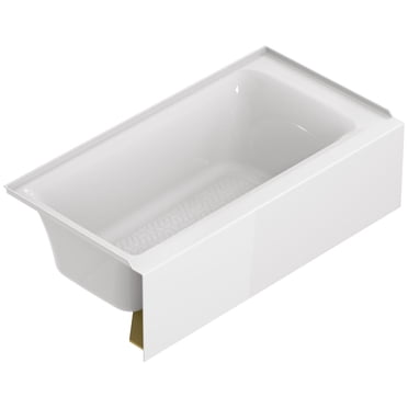 Fine Fixtures Acrylic Fiberglass Soaking Bathtub, 60x30, White, Tile-In ...