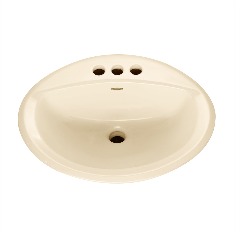 American Standard Aqualyn Self-Rimming Bathroom Sink in Bone - Walmart.com