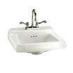 Dell Wall Mount Bathroom Sink 16 1/8" White Wash Basin with Overflow ...