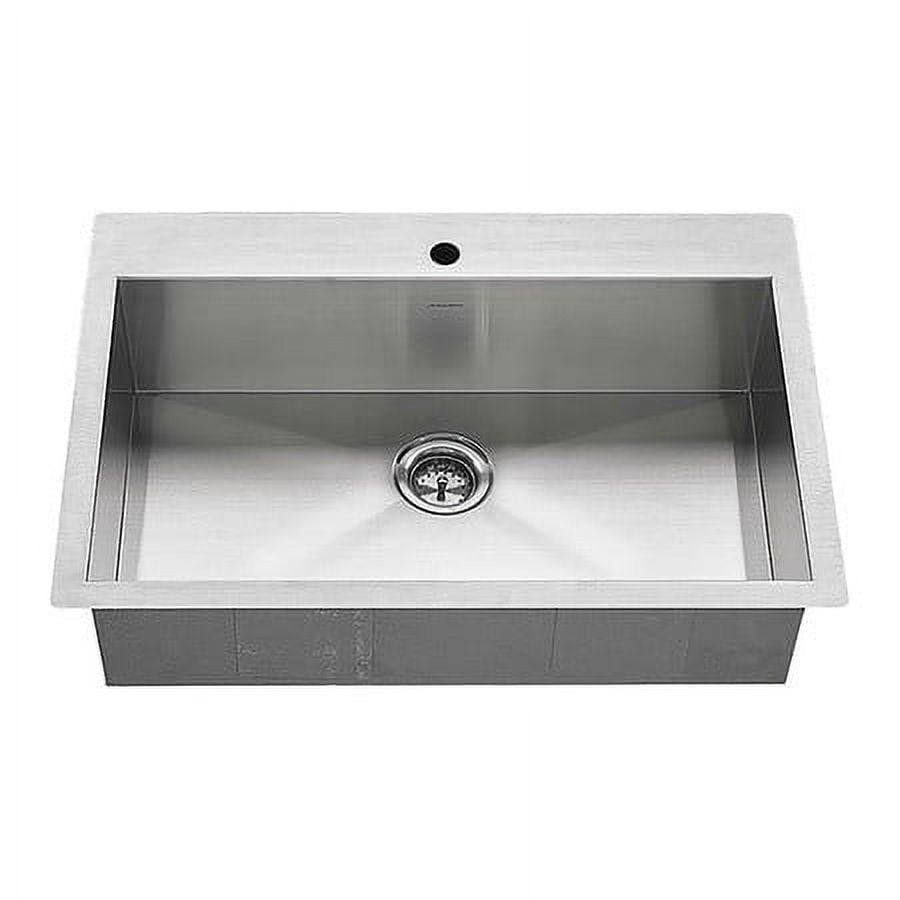 American Standard Dual Mount Stainless Steel 33" Single Bowl Kitchen ...