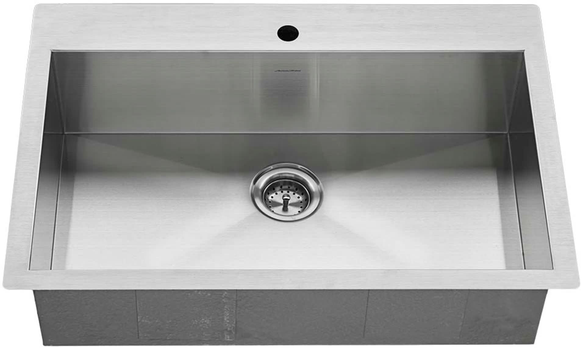 American Standard Dual Mount Stainless Steel 33" Single Bowl Kitchen ...